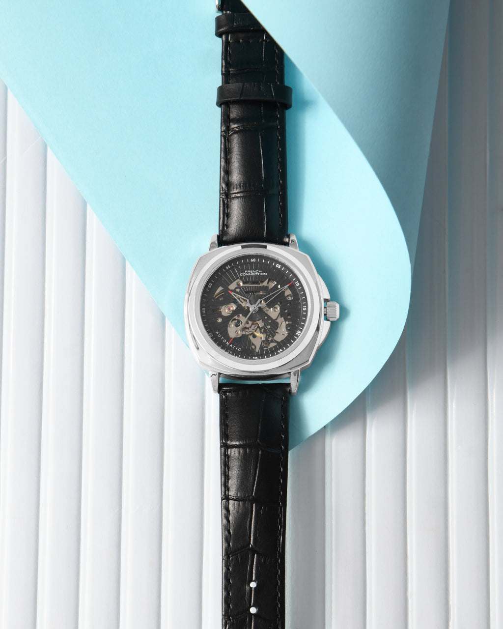 French Connection Automatic Black Dial Men's Watch-FCA03-1