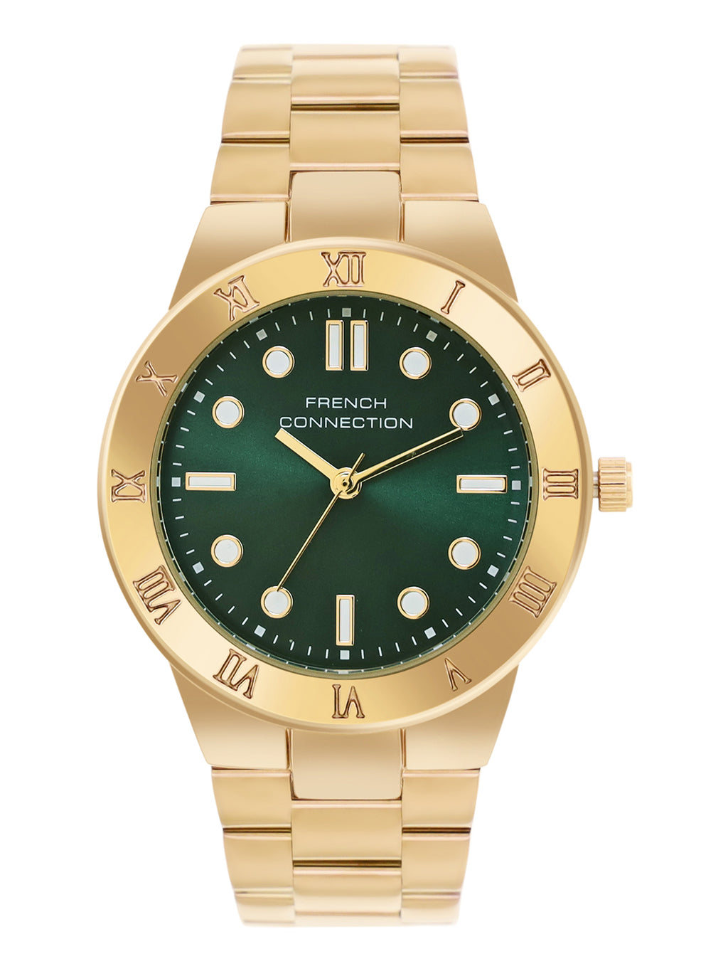 French Connection Green Dial Analog Watch for Women's - FCB7GM