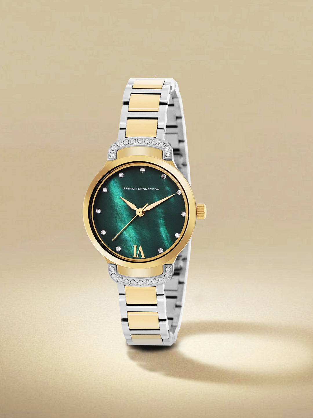 French Connection Green Dial Analog Watch for Women's - FCH7TM